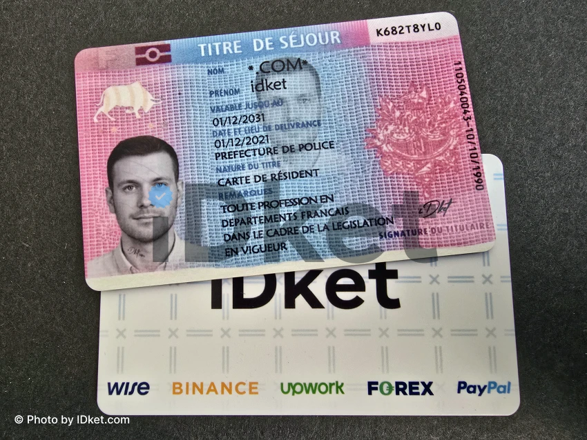 France Residence Permit Card Template – Editable PSD Mockup for Designers